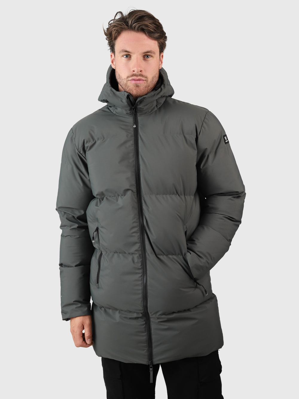 Brunotti Bigmain Men Long Puffer Jacket | Mud Green