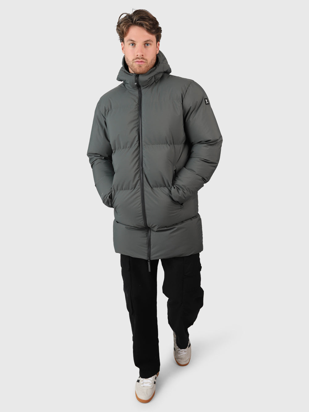 Brunotti Bigmain Men Long Puffer Jacket | Mud Green