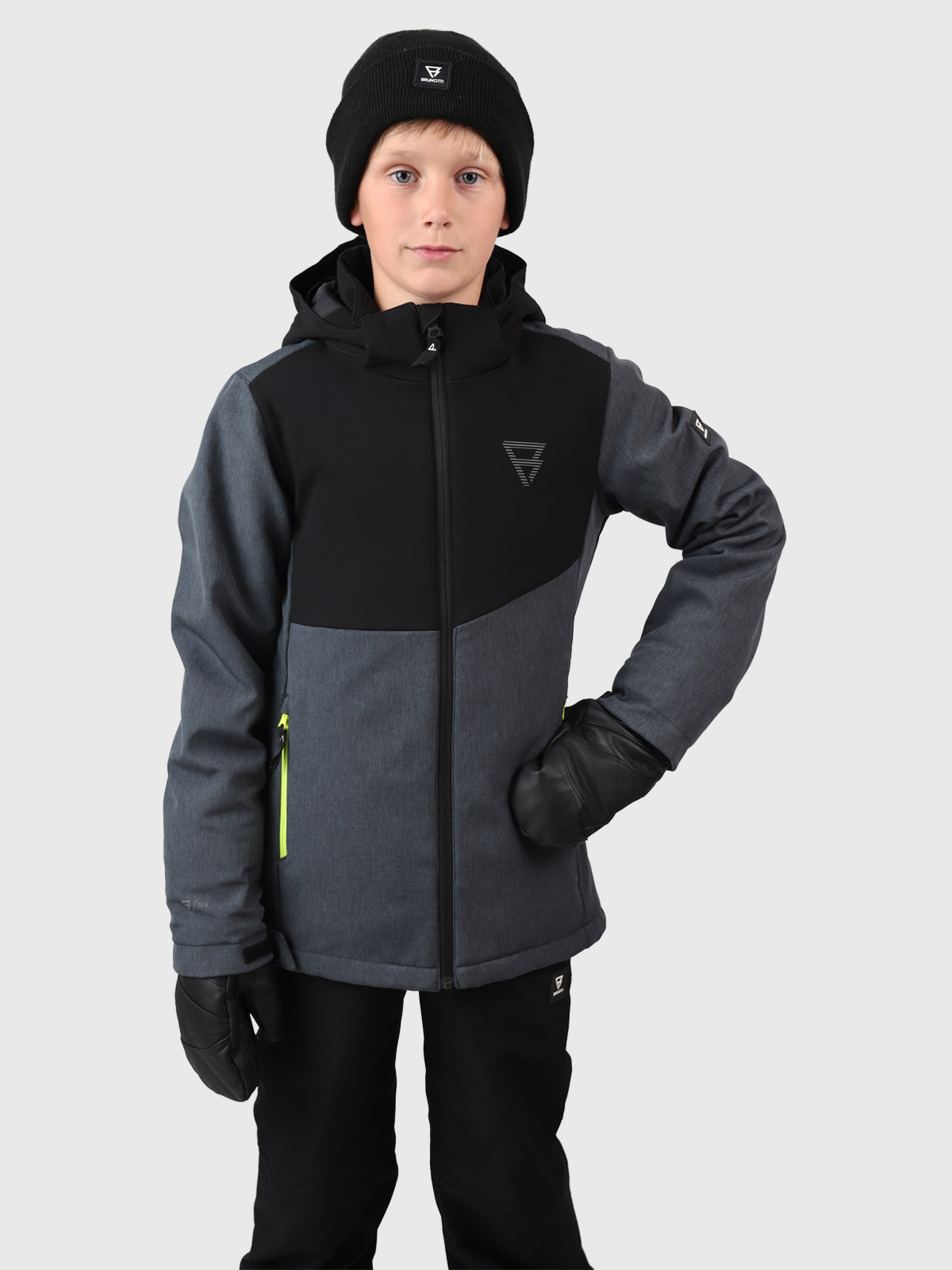 Brunotti Twinstroky Boys Softshell Jacket | Dark Grey Melee