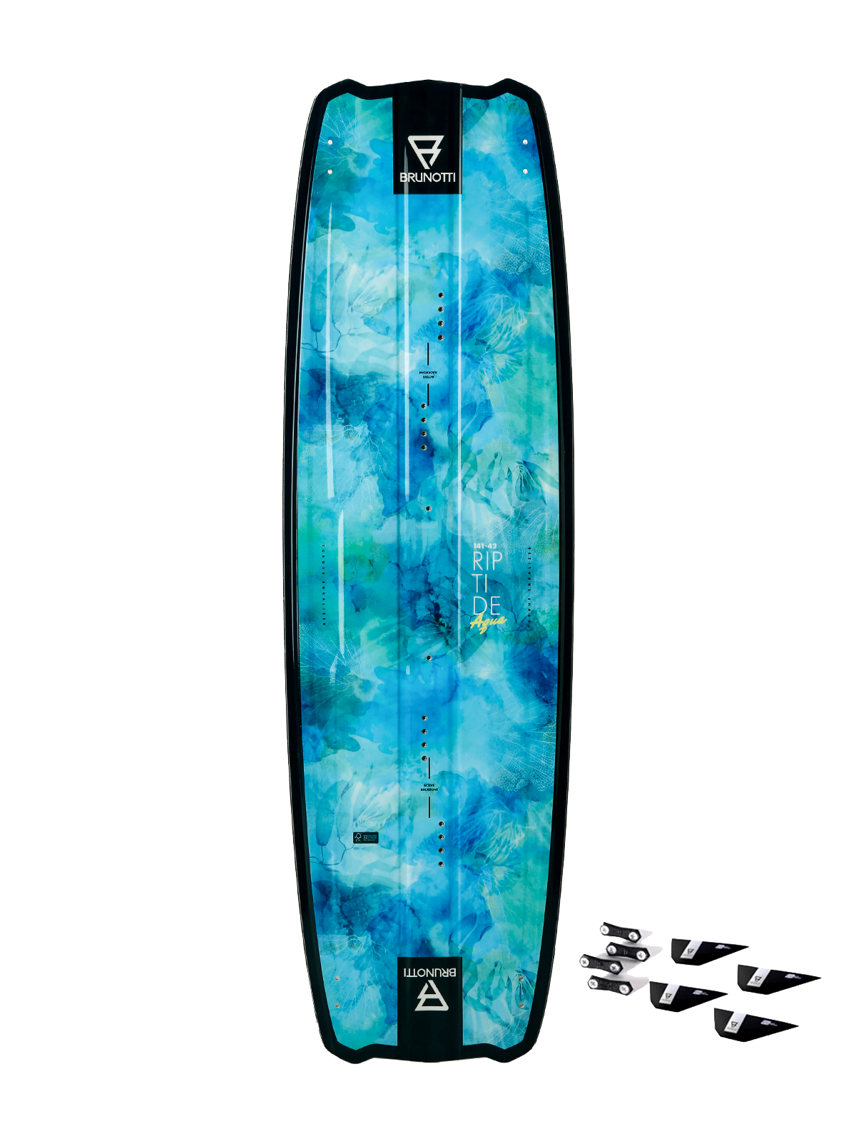 Riptide+G10Fins Uni Kiteboard Blue